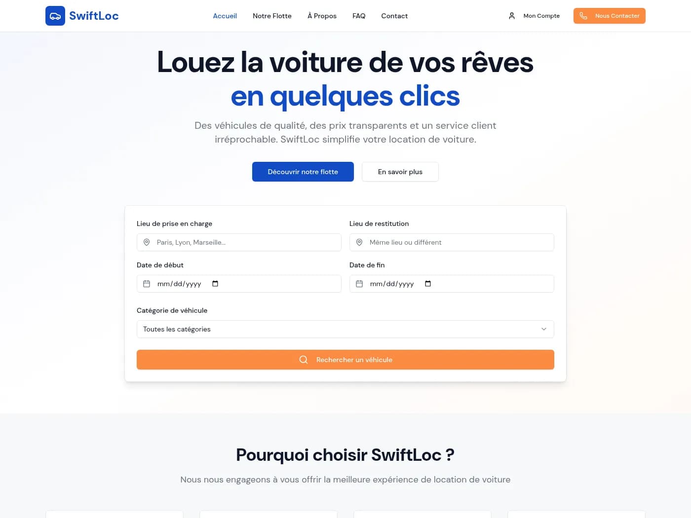 SwiftLoc Car Rental Platform