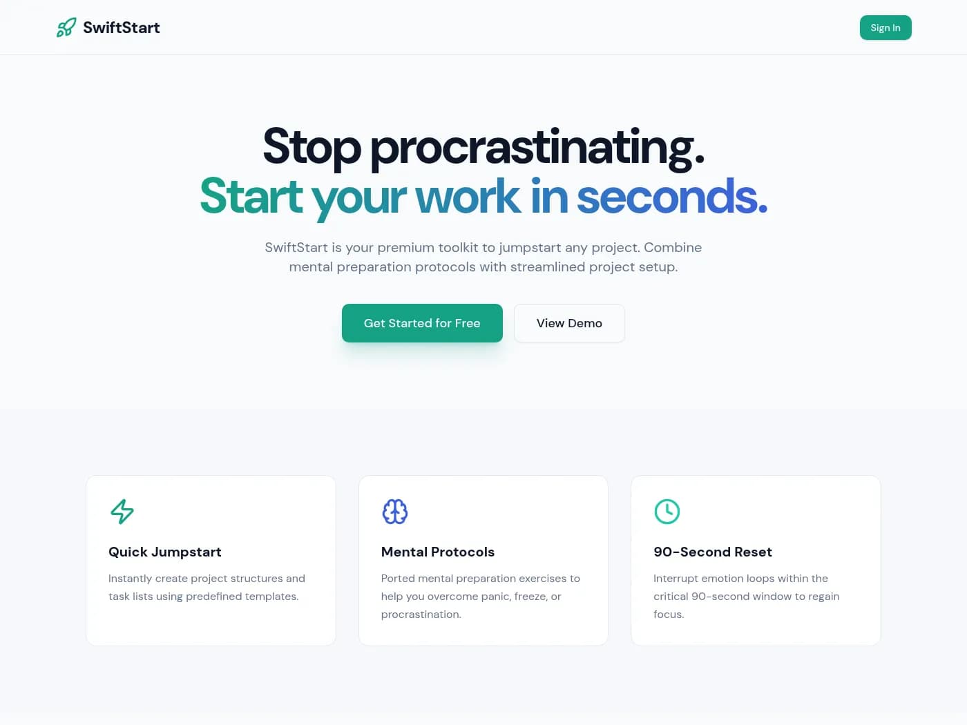 SwiftStart App