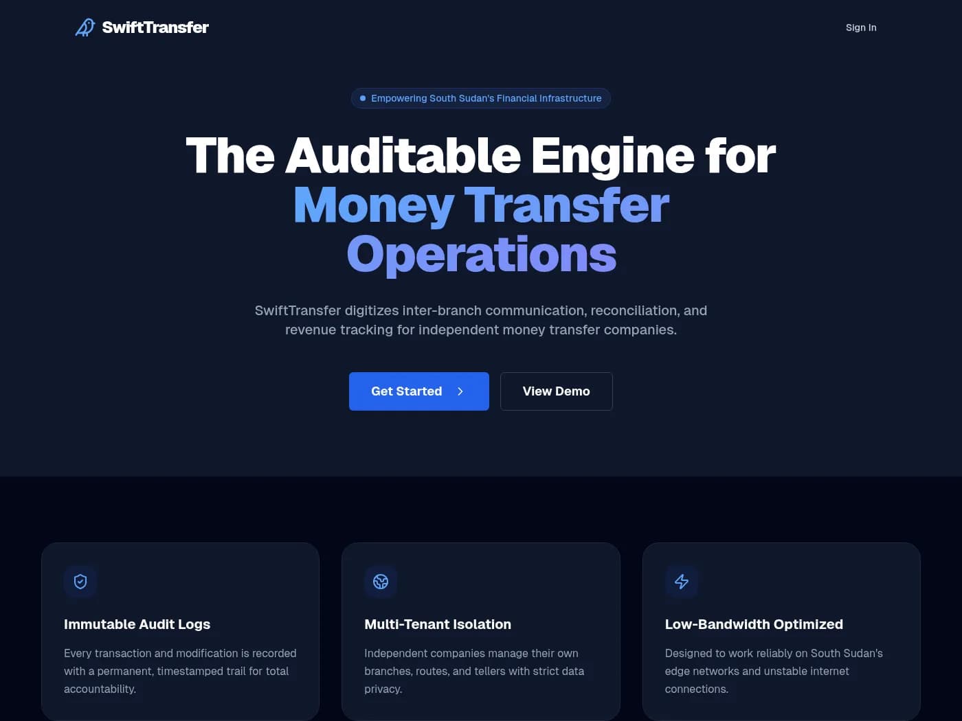 SwiftTransfer Platform