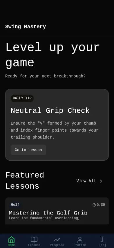 Swing Mastery App