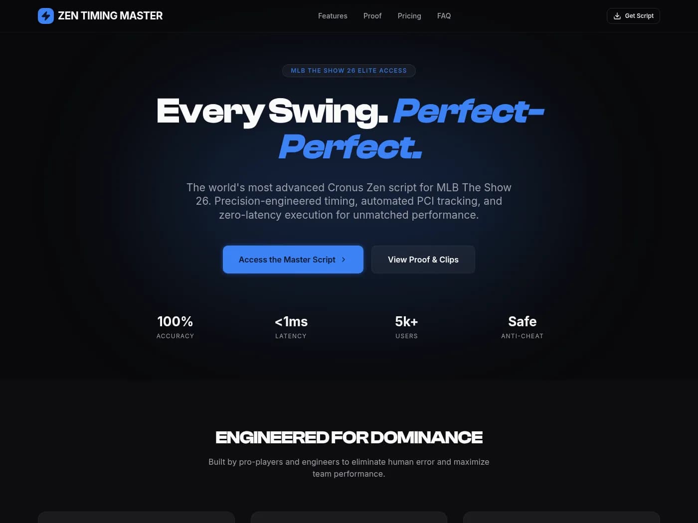 Perfect Swing Zen Script