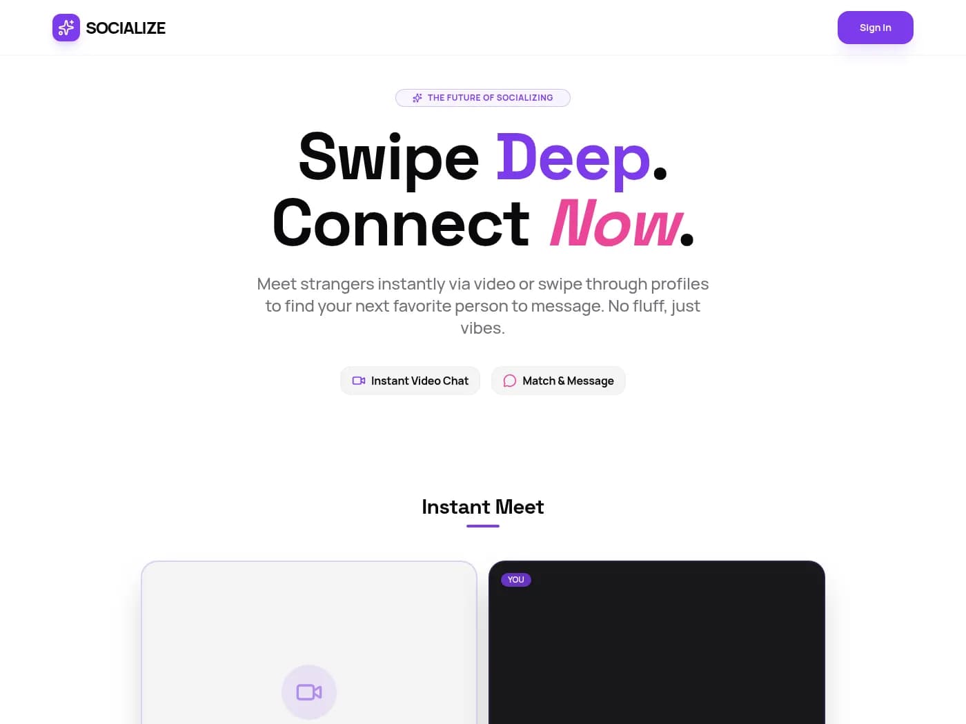 Socialize Swipe & Chat