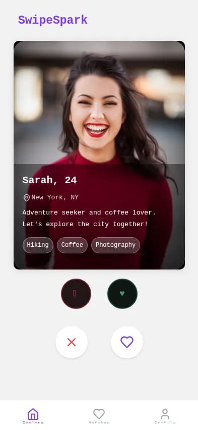 SwipeSpark Dating App