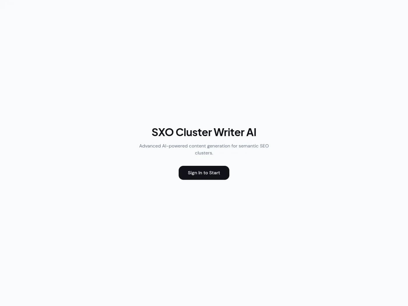 SXO Cluster Writer AI
