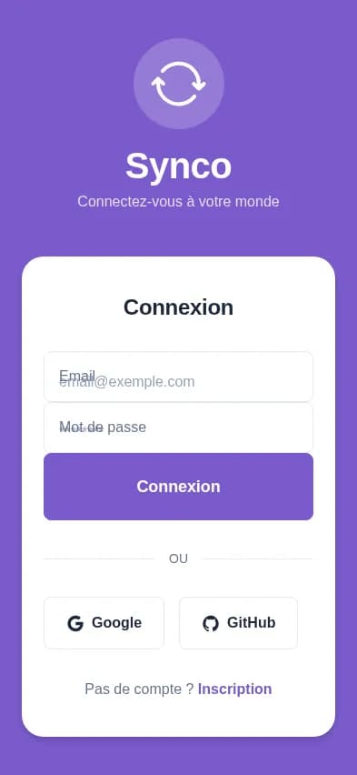 Synco Social Mobile App
