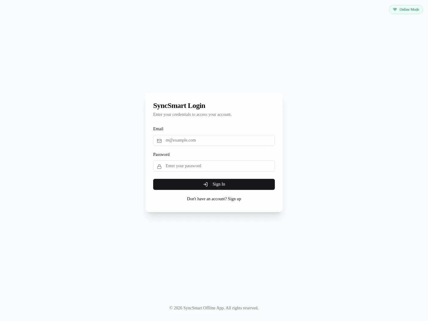 SyncSmart Offline App