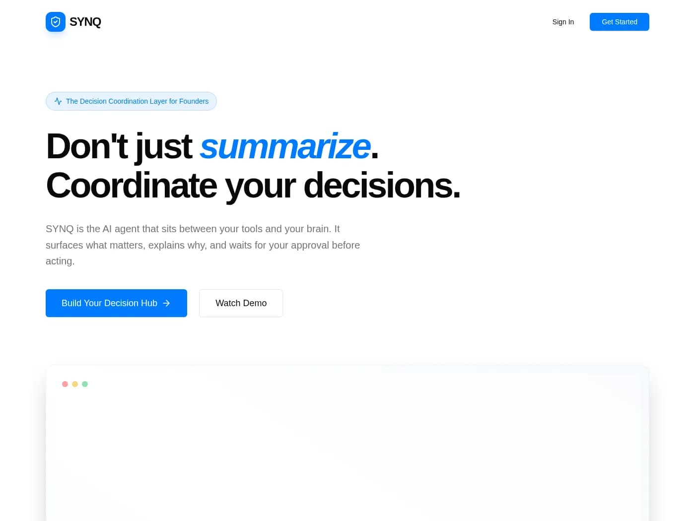 SYNQ Decision Hub