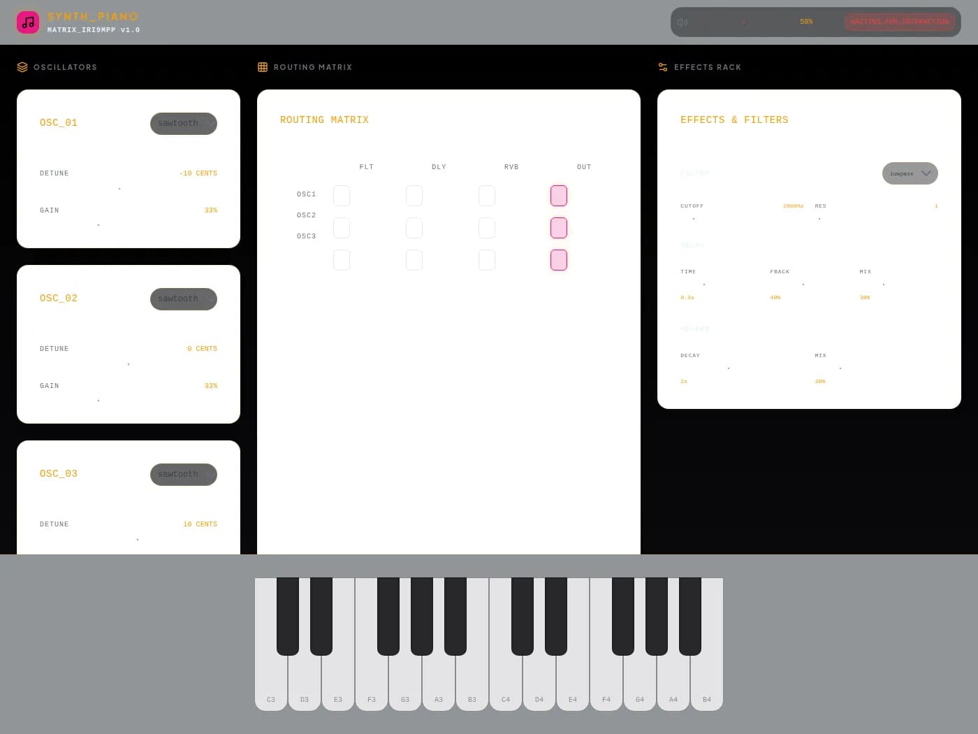 Synth Piano Matrix