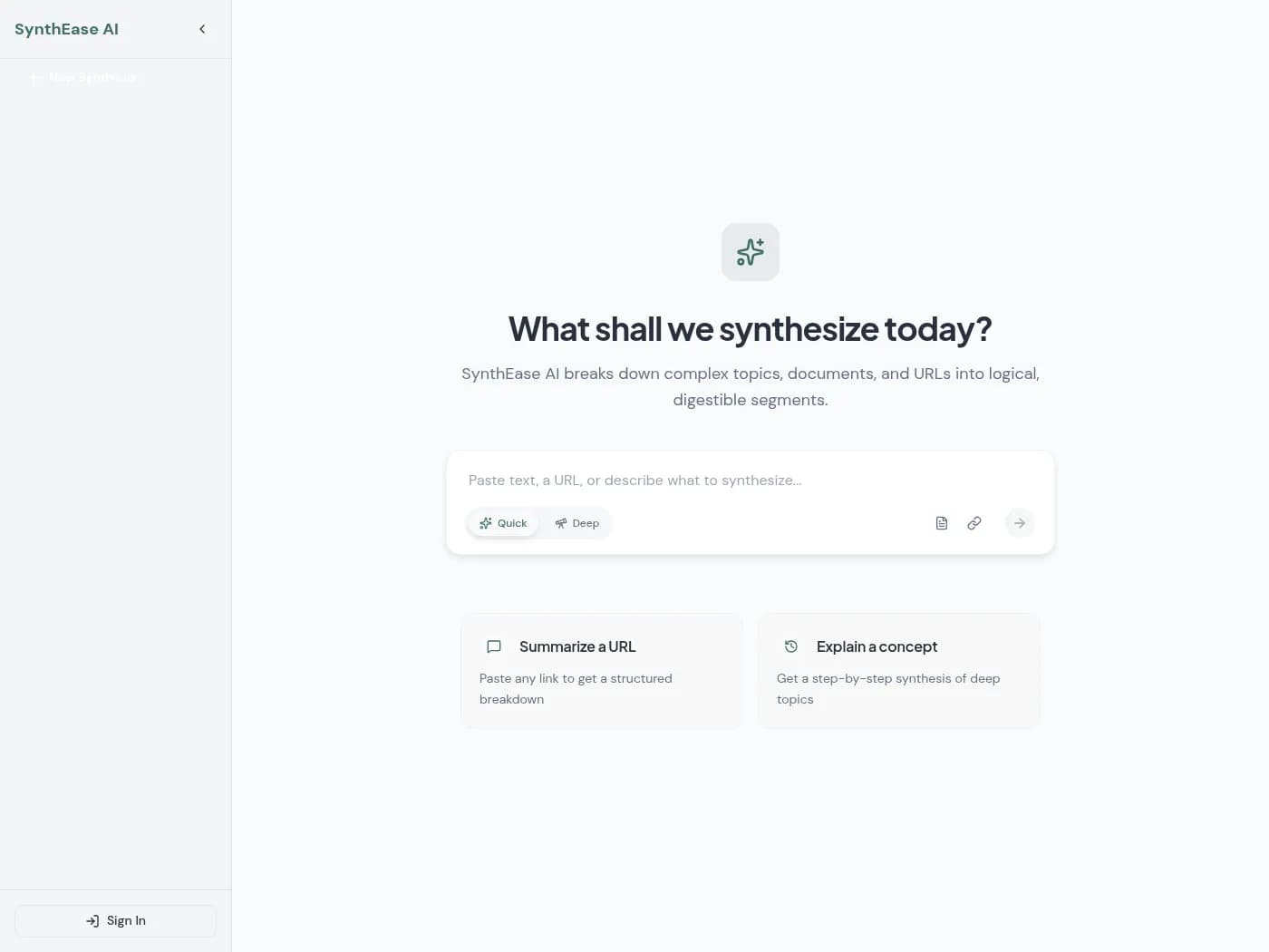 SynthEase AI Tool