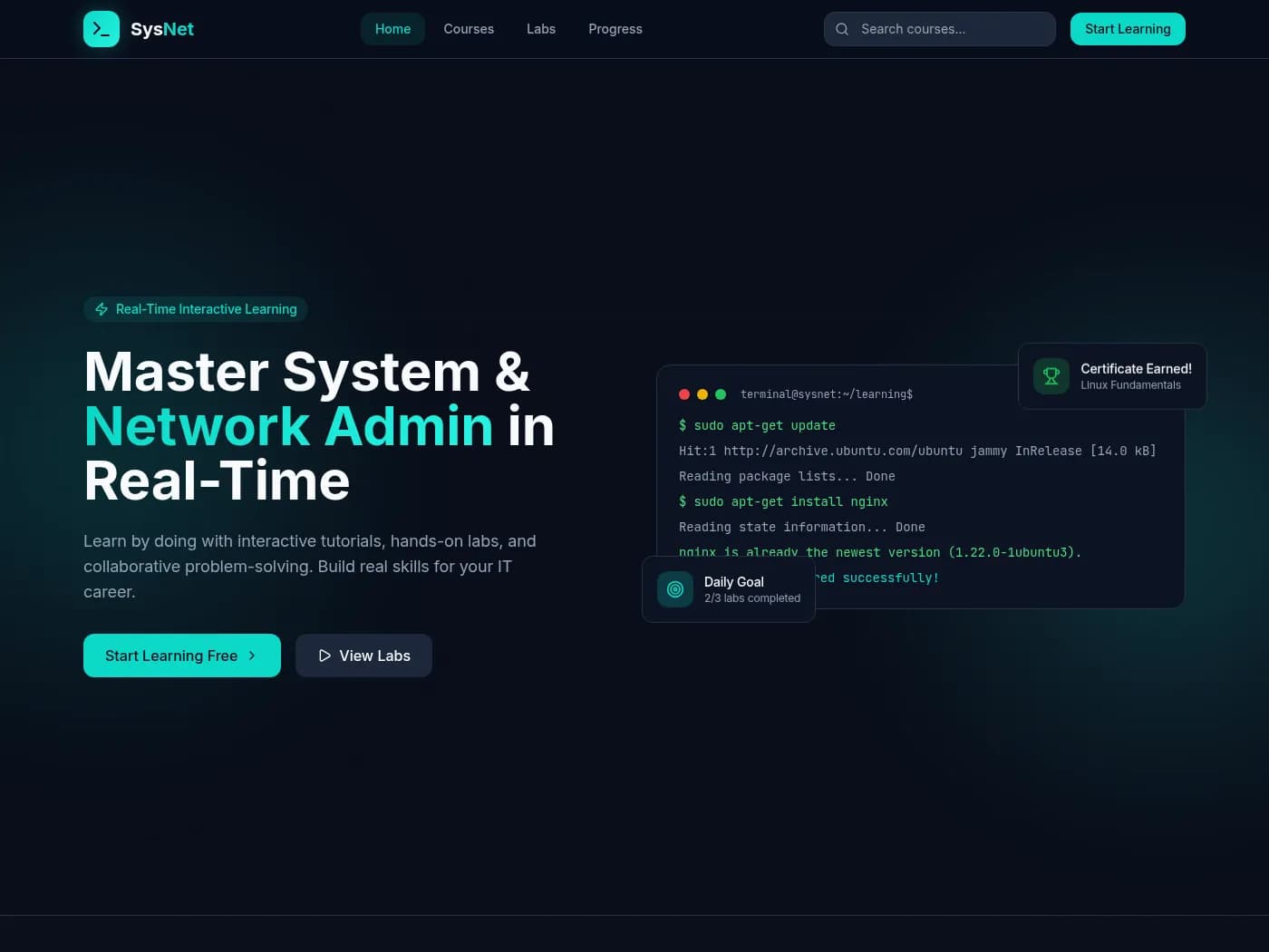 SysNet Real-Time Learning