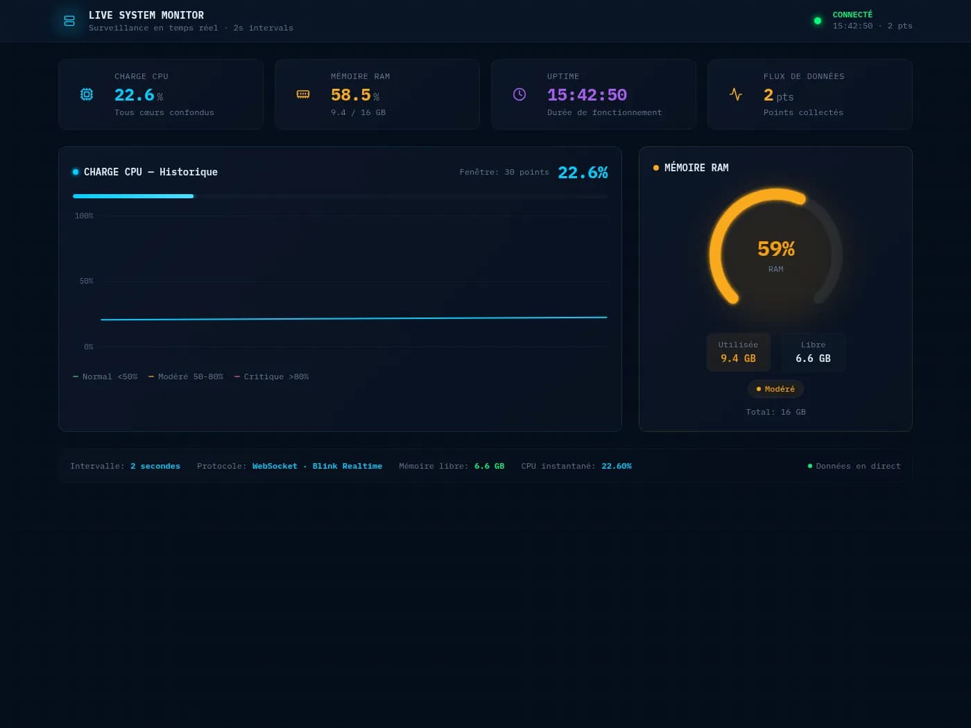 Live System Dash