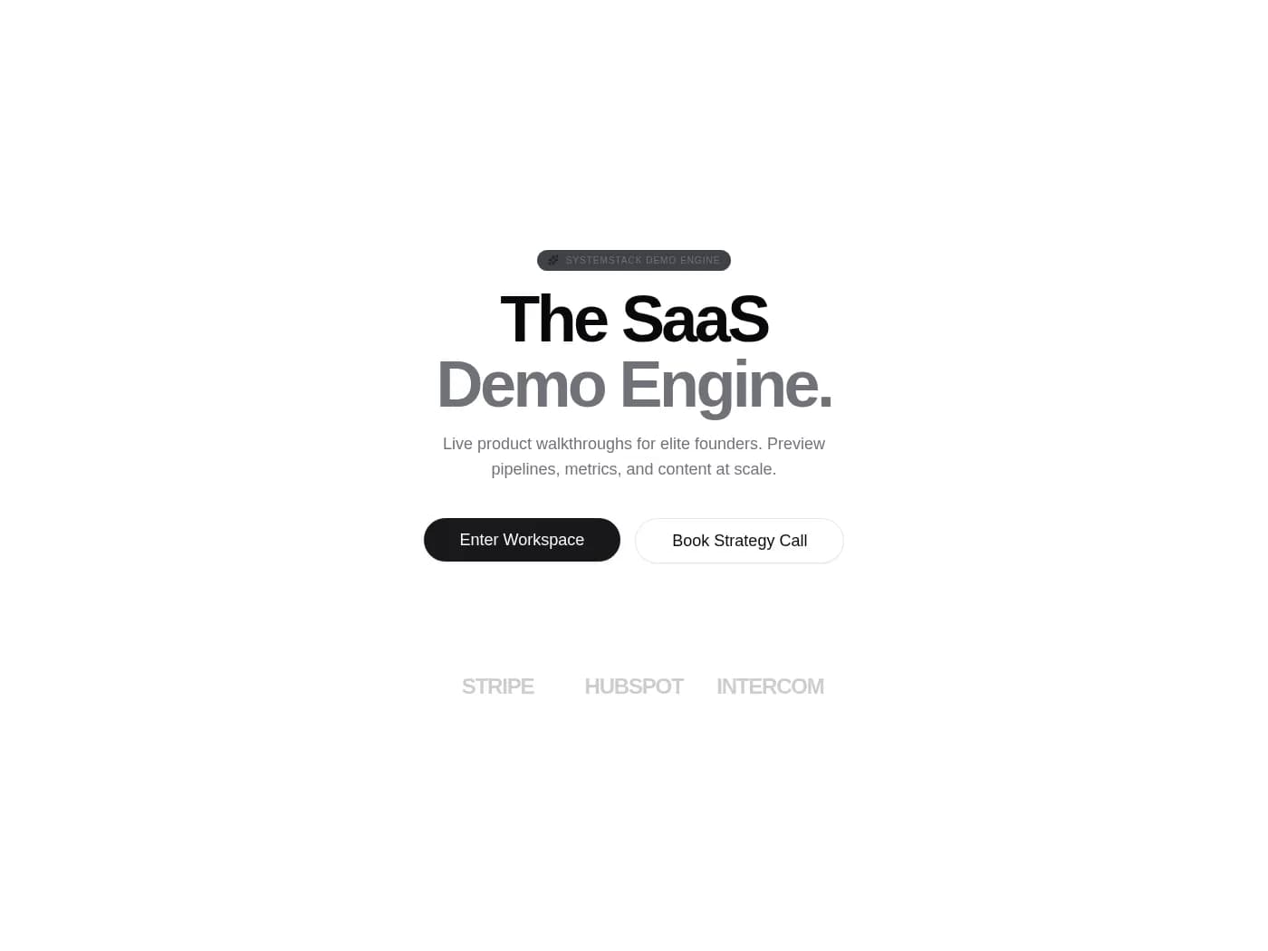 SystemStack SaaS Demo Engine