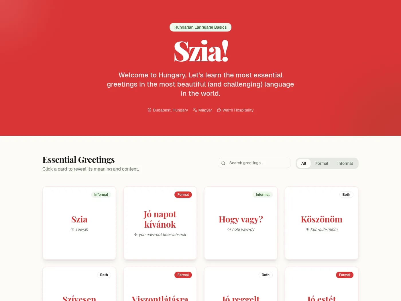 Szia Greeting App