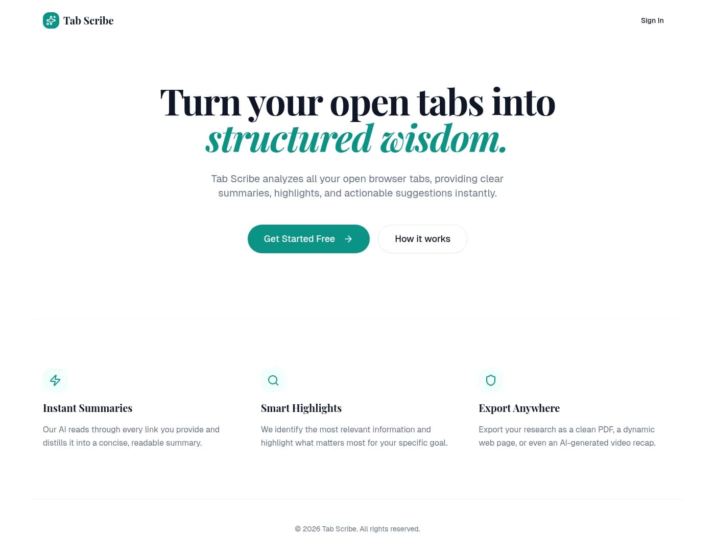 Tab Scribe