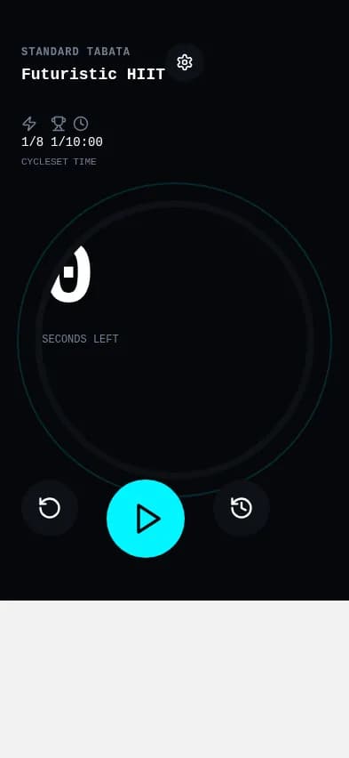 Futuristic Tabata Timer