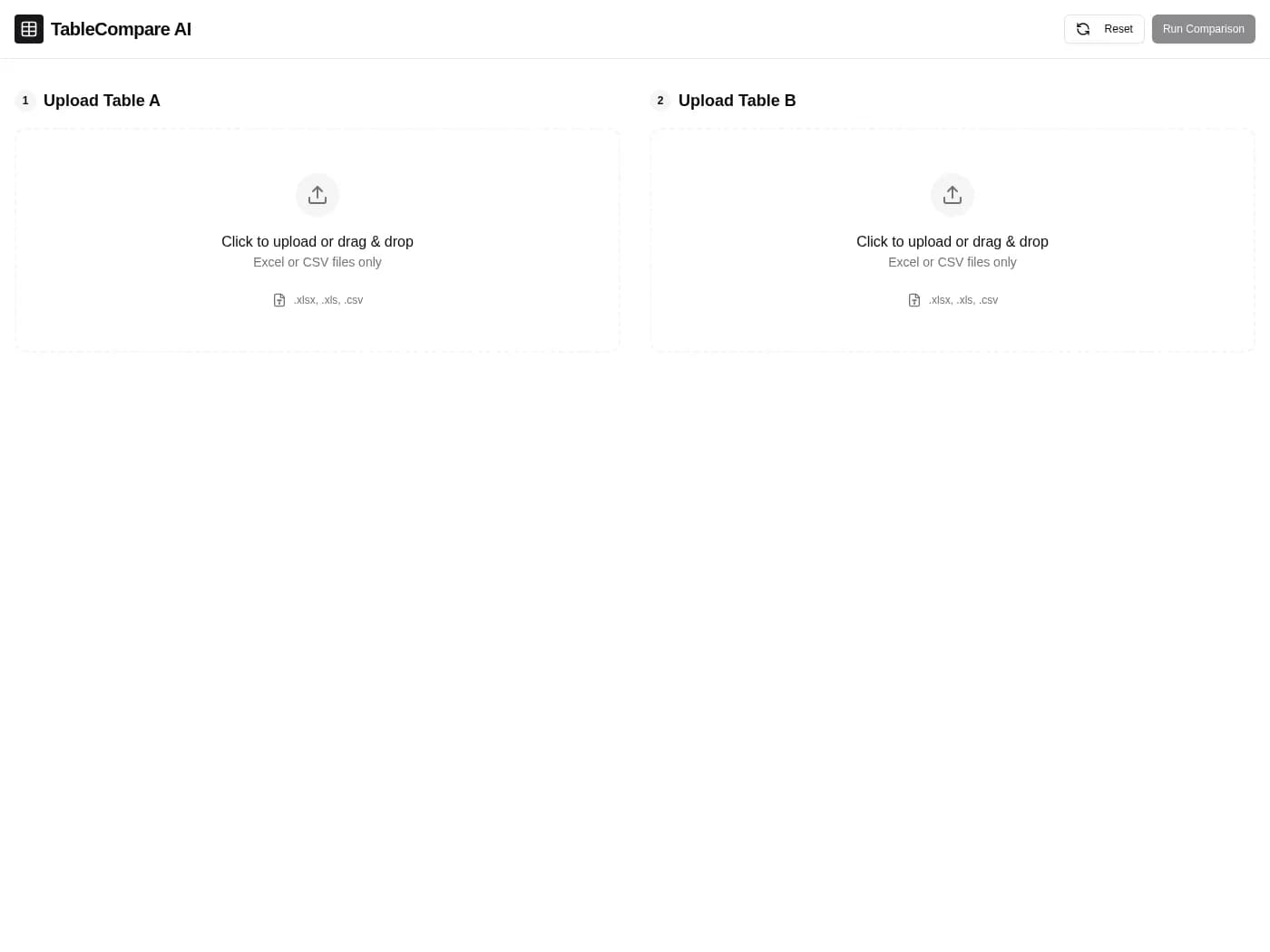 Table Compare App