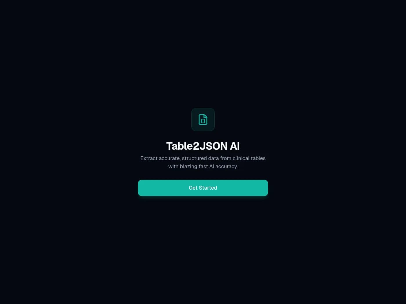 Table2JSON AI Extractor