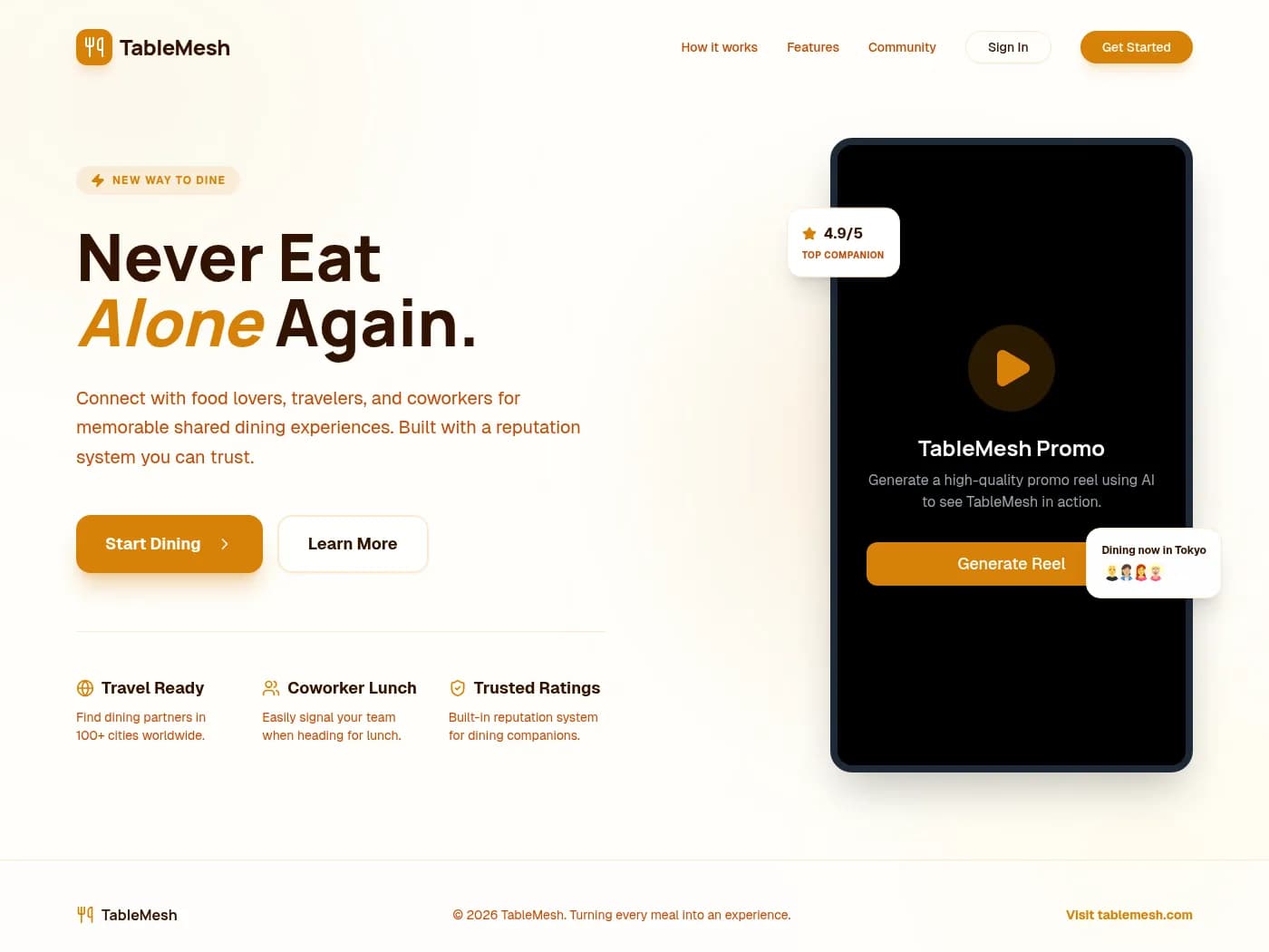 TableMesh Promo Reel