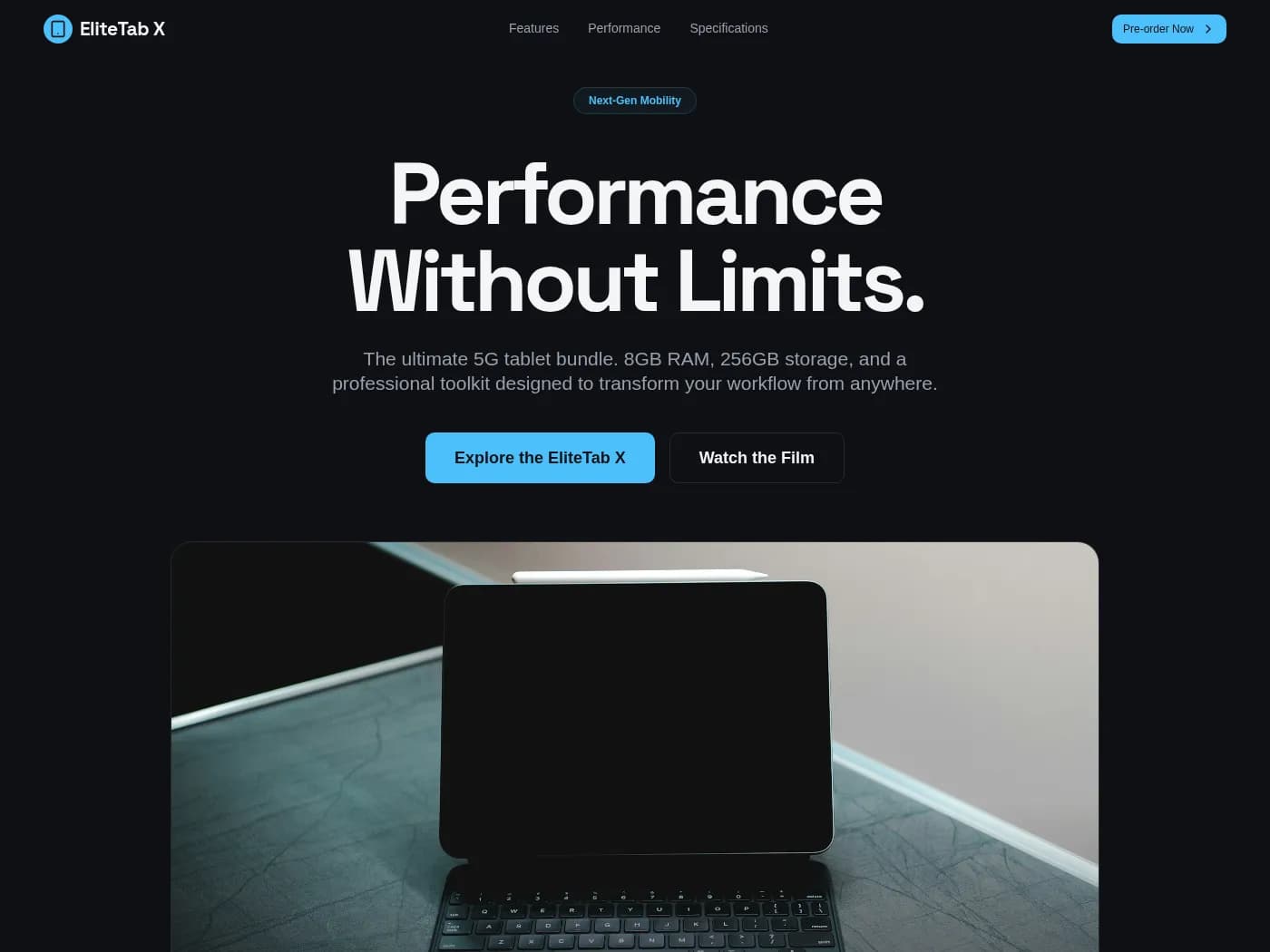 Tablet Product Showcase