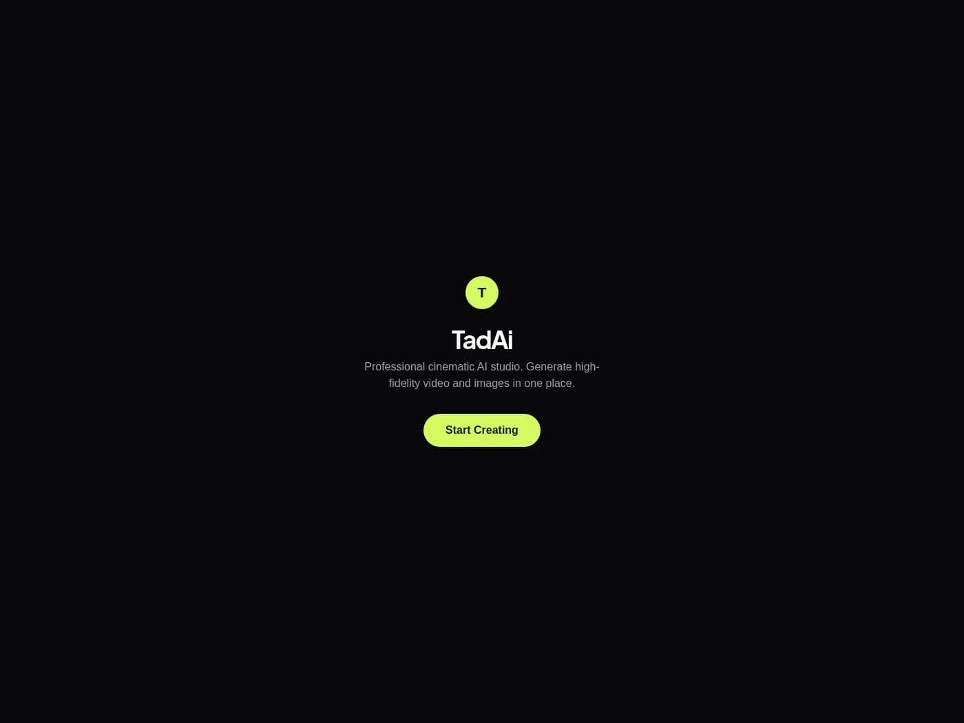 TadAi Cinematic AI Studio