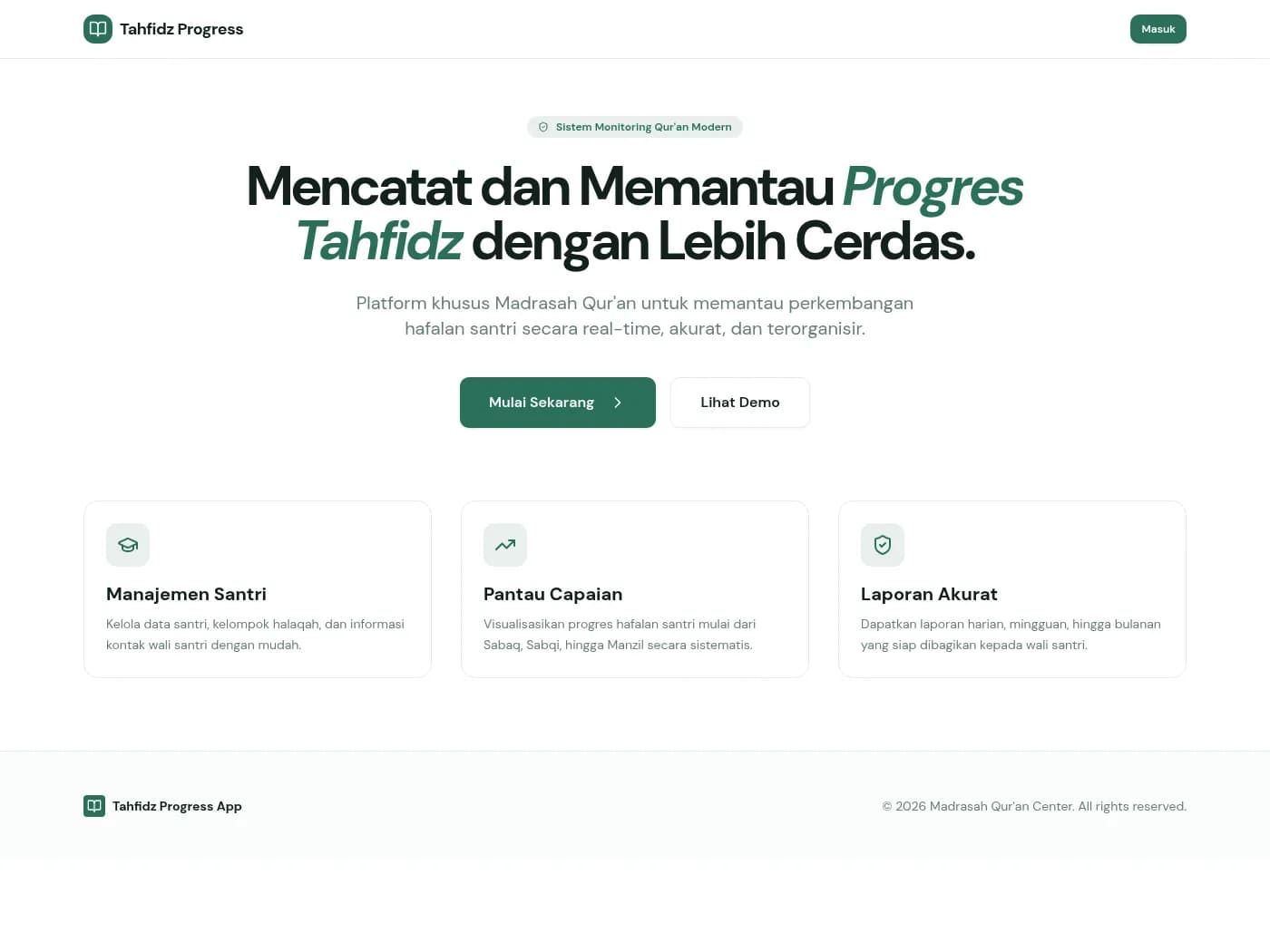 Tahfidz Progress Tracker