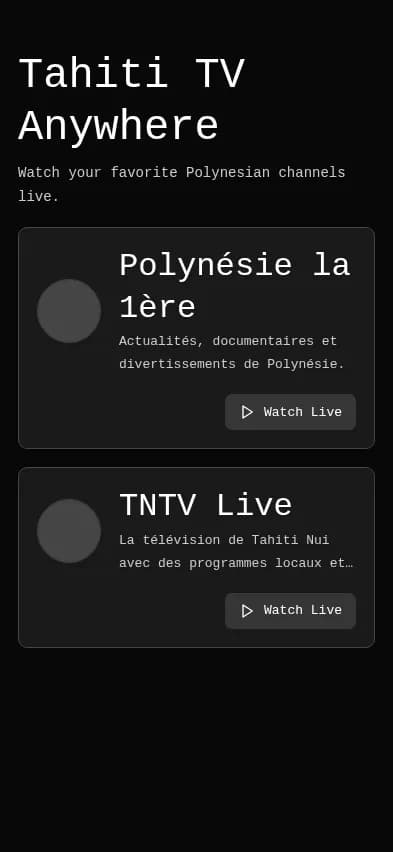 Tahiti TV Anywhere