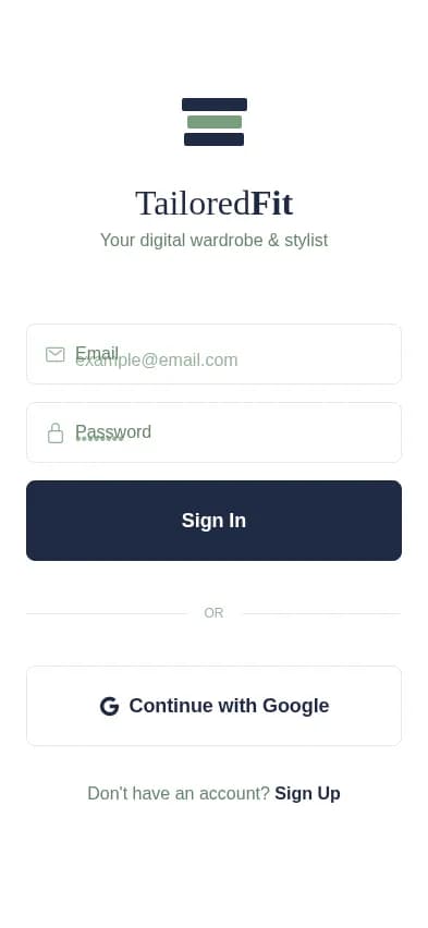 TailoredFit Stylist App