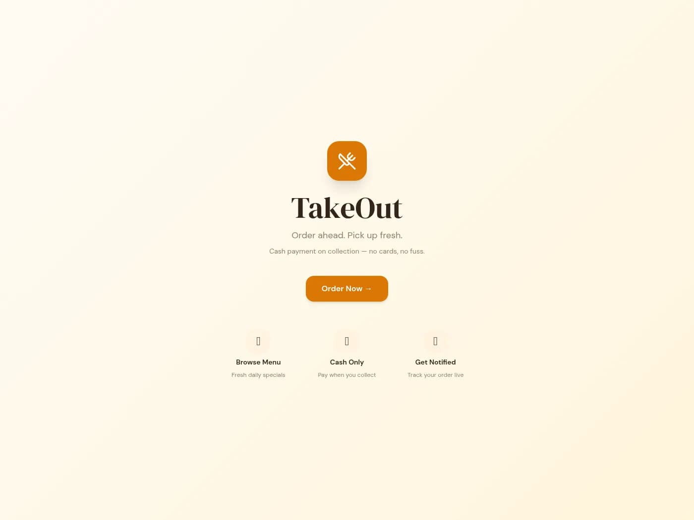 Takeout Cash Pickup