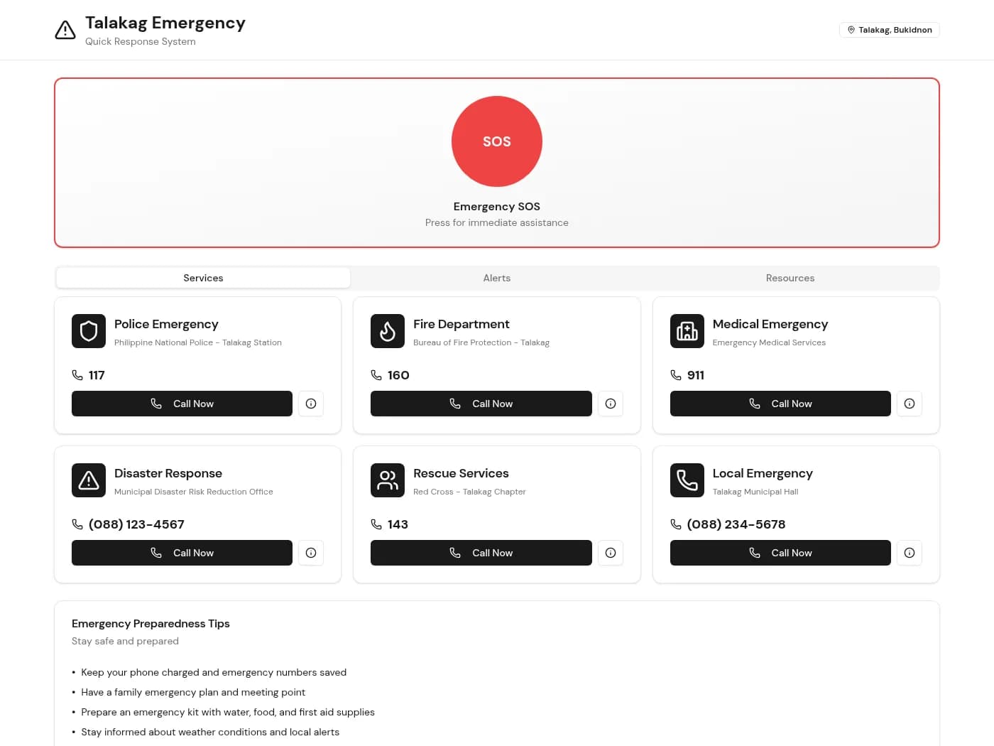 Talakag Emergency App