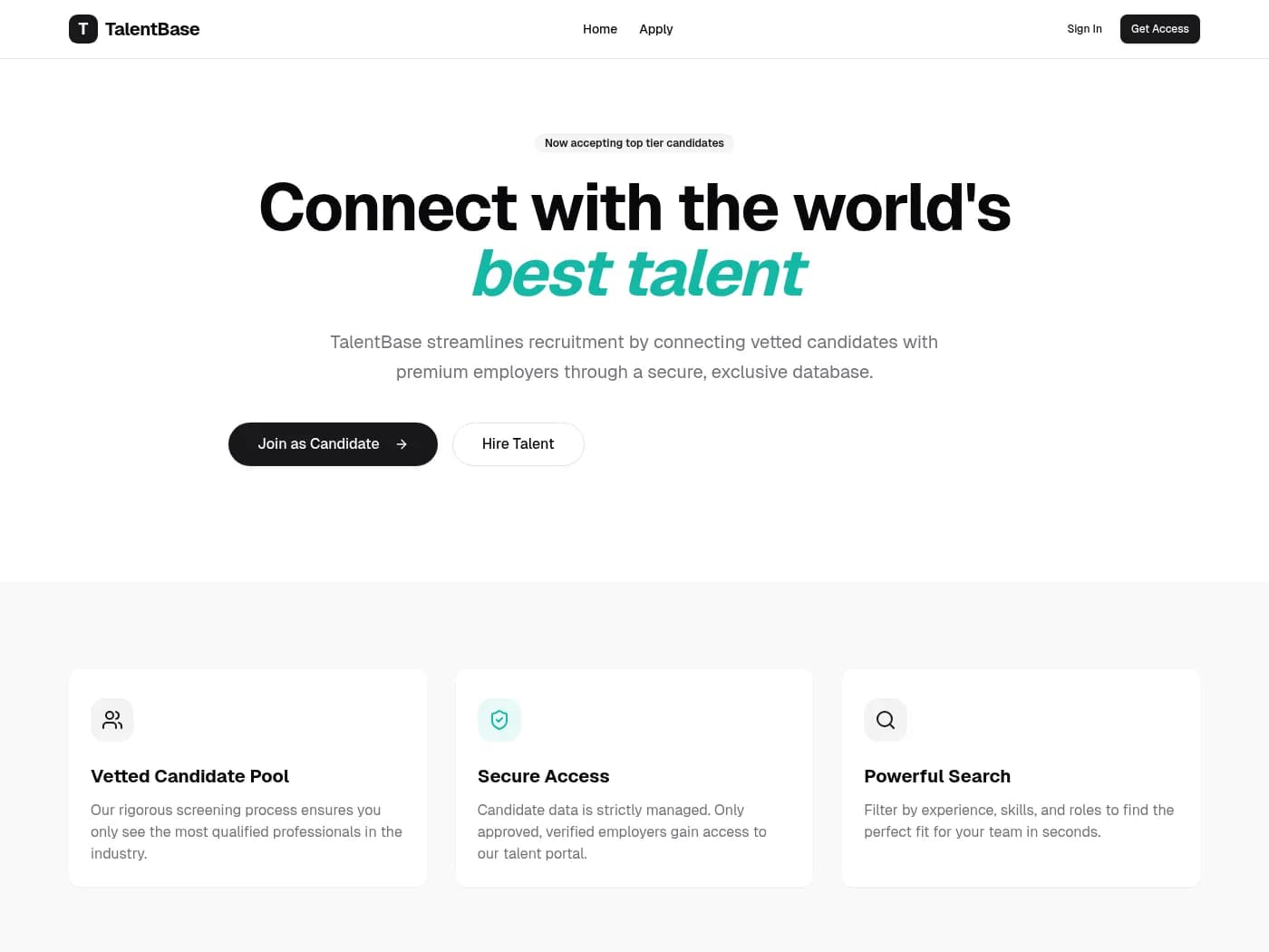 TalentBase Portal