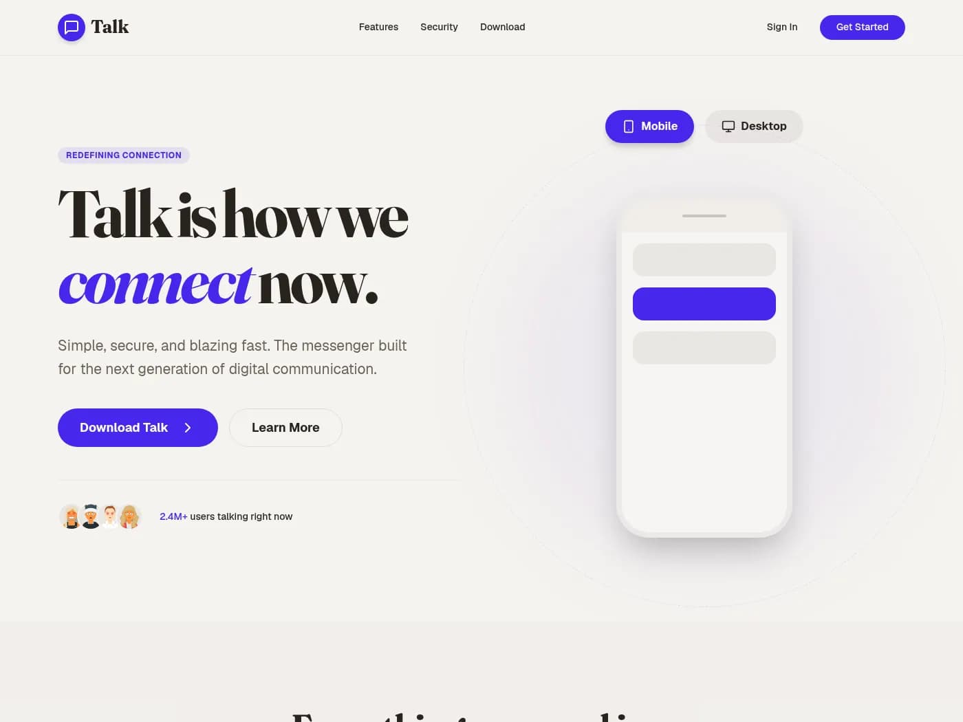 Talk Messenger Website