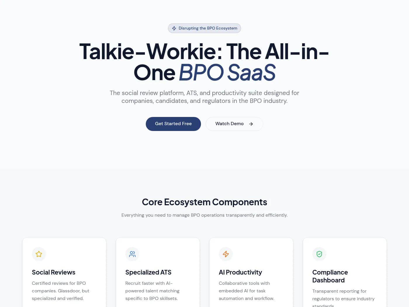 Talkie-Workie SaaS Platform
