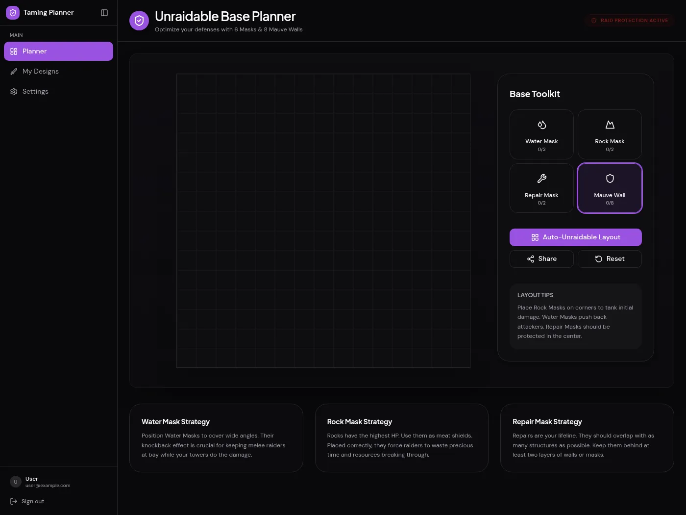Unraidable Taming IO Base Planner