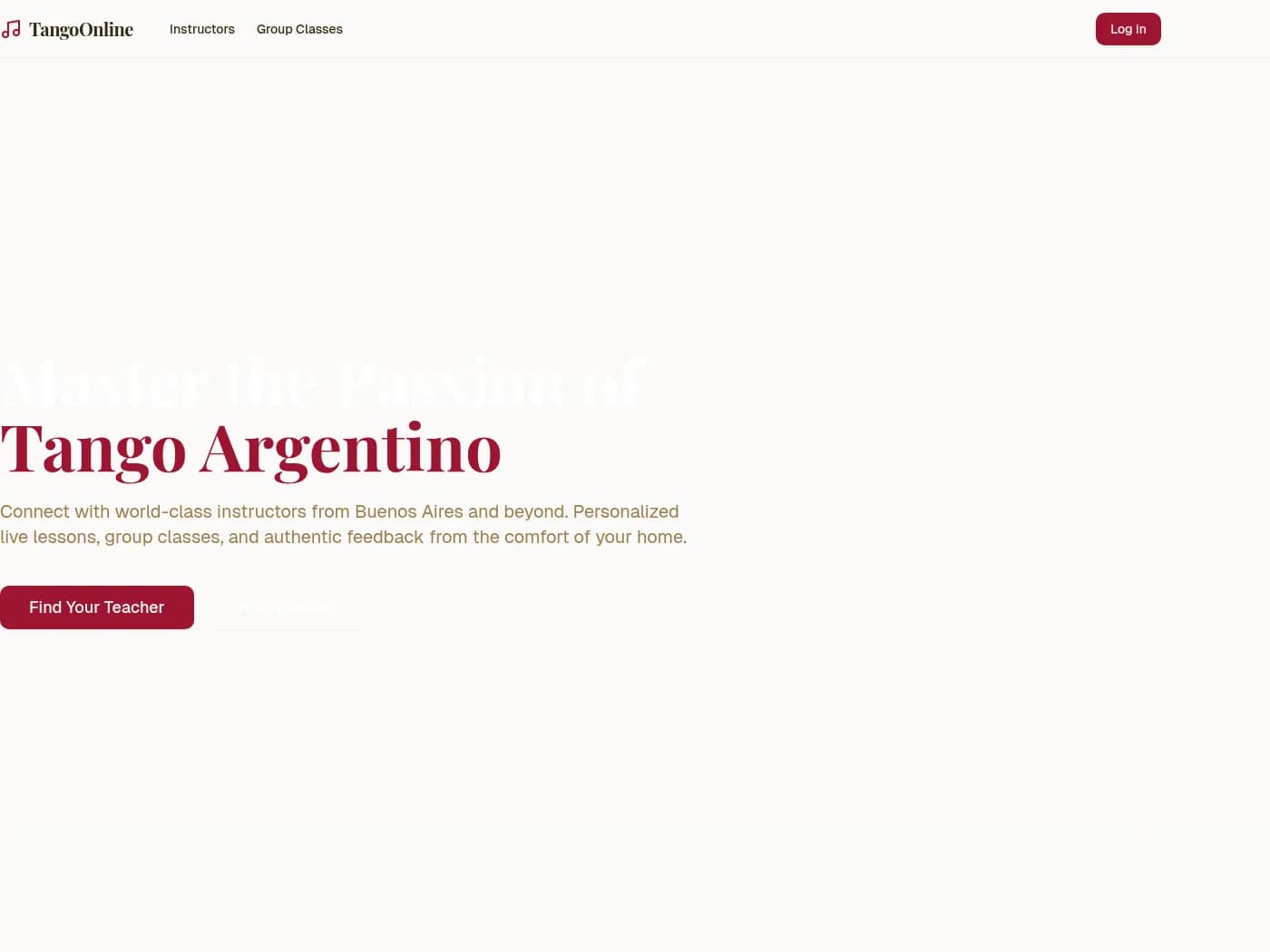 Tango Online Teacher