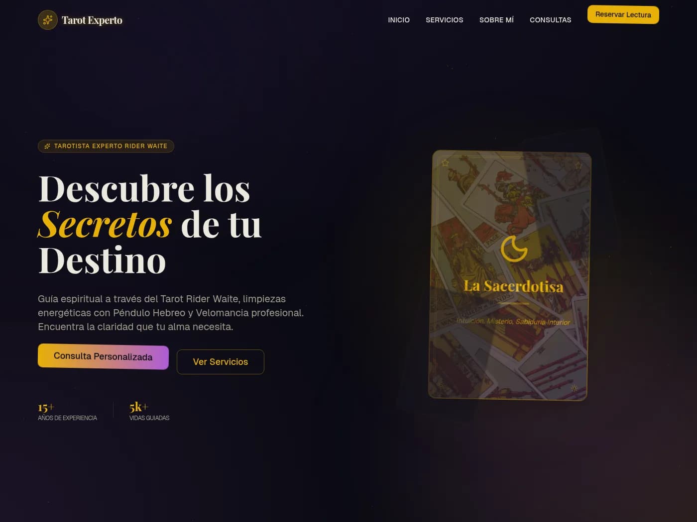 Tarot Expert Landing