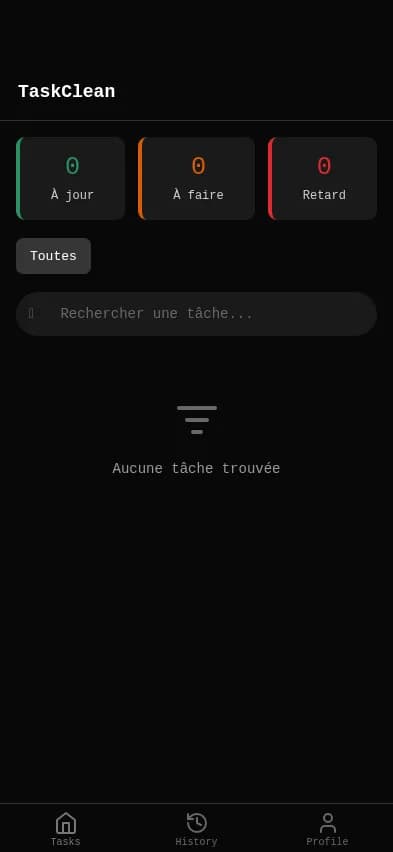 TaskClean Hygienic Tracker