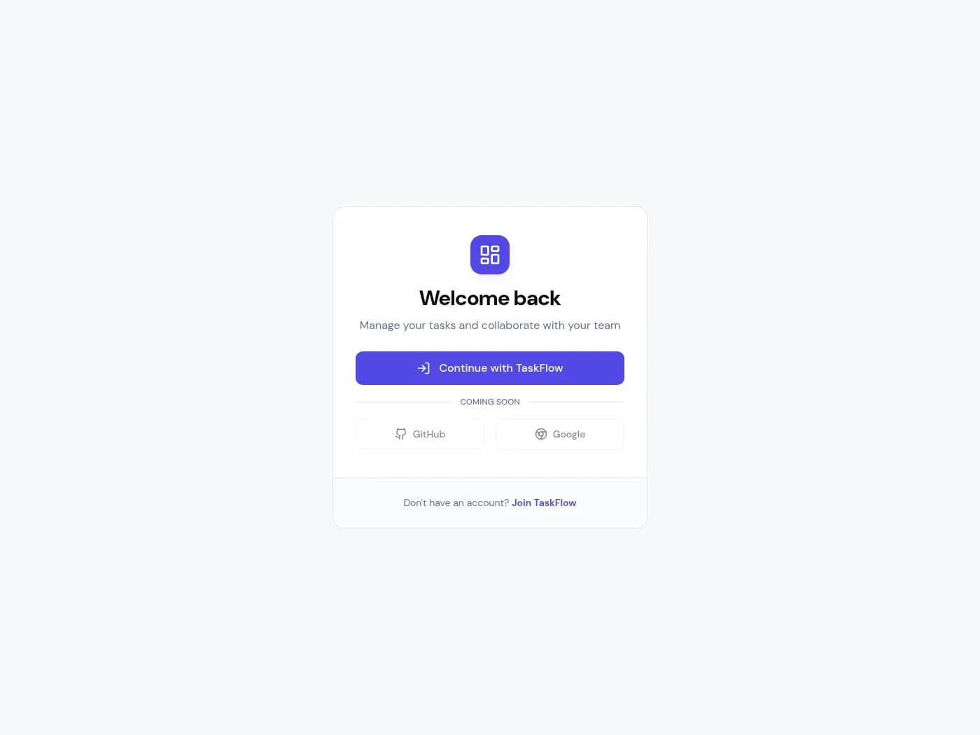TaskFlow Dashboard