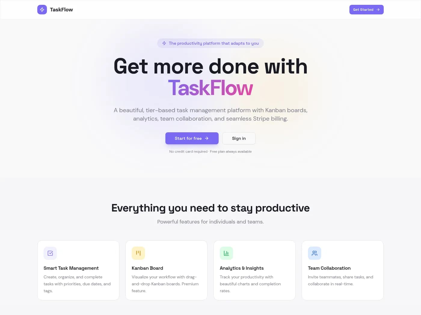TaskFlow SaaS Platform