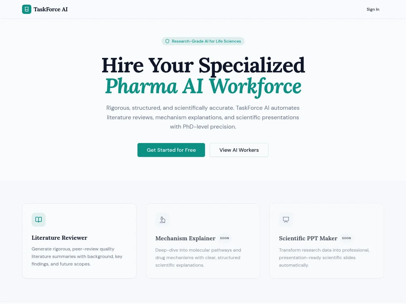 TaskForce AI – Pharma Edition