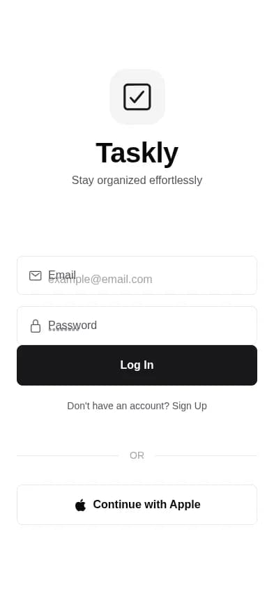 Taskly iPhone App
