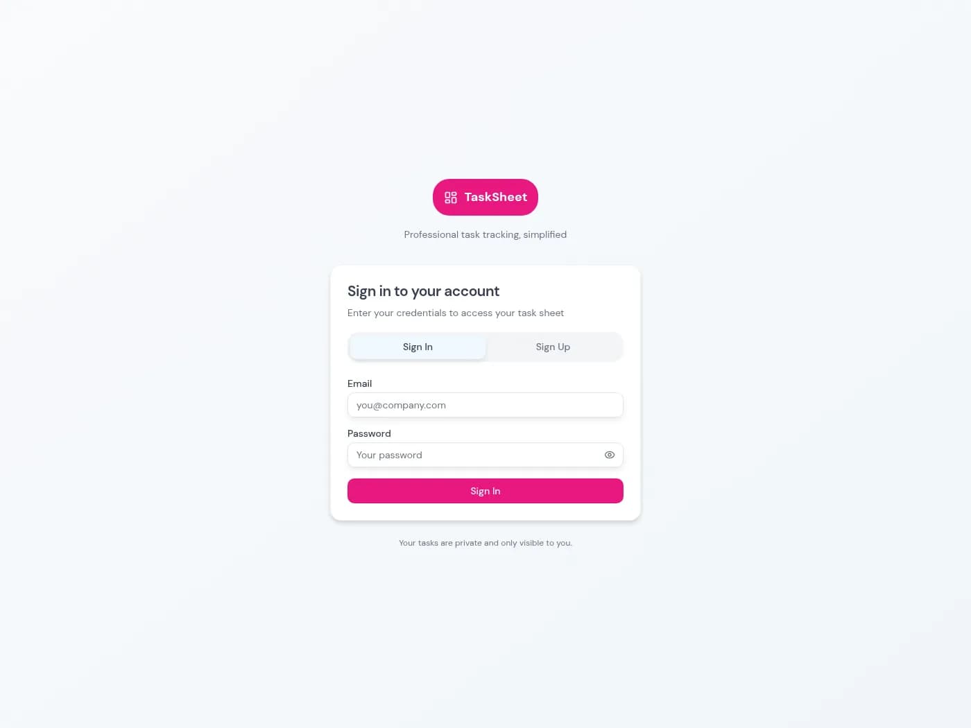 TaskSheet Interactive
