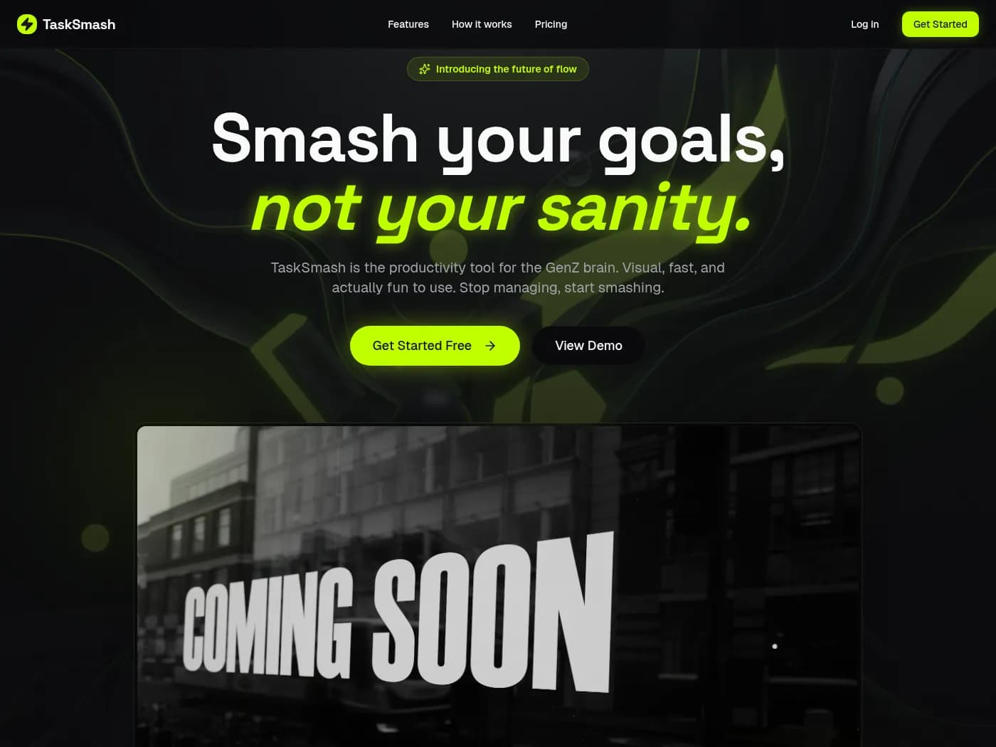 TaskSmash Landing Page