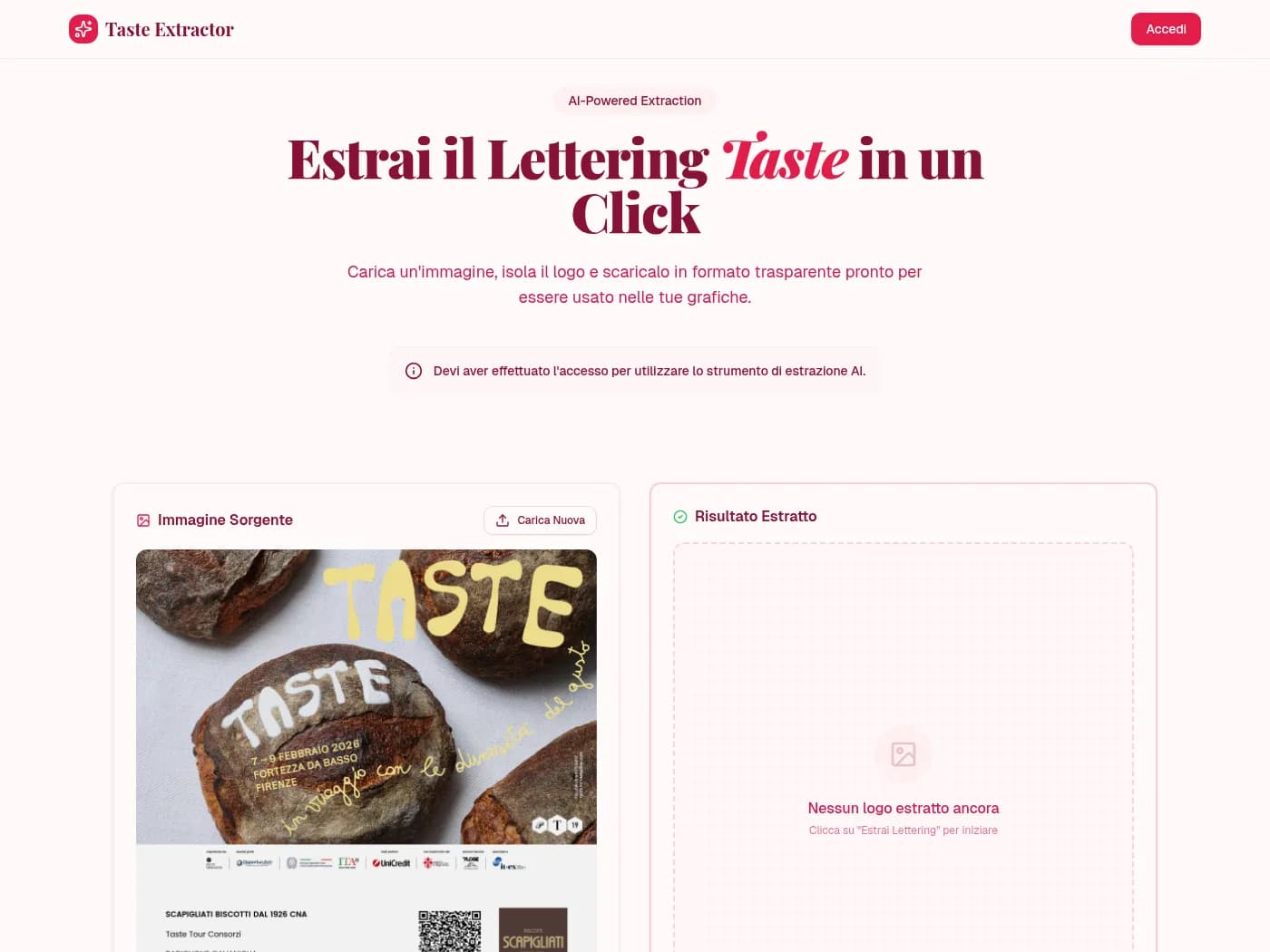 Taste Lettering Extractor