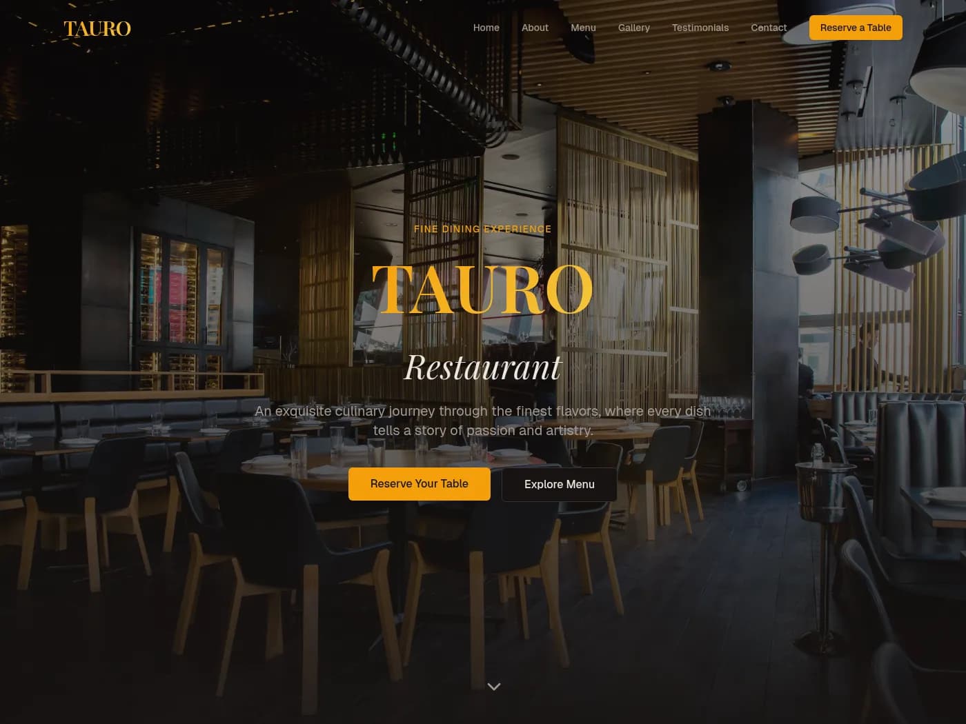 Tauro Restaurant Site