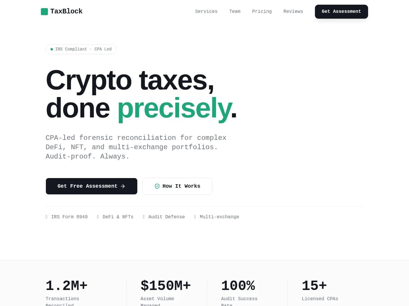 TaxBlock Crypto Tax Site