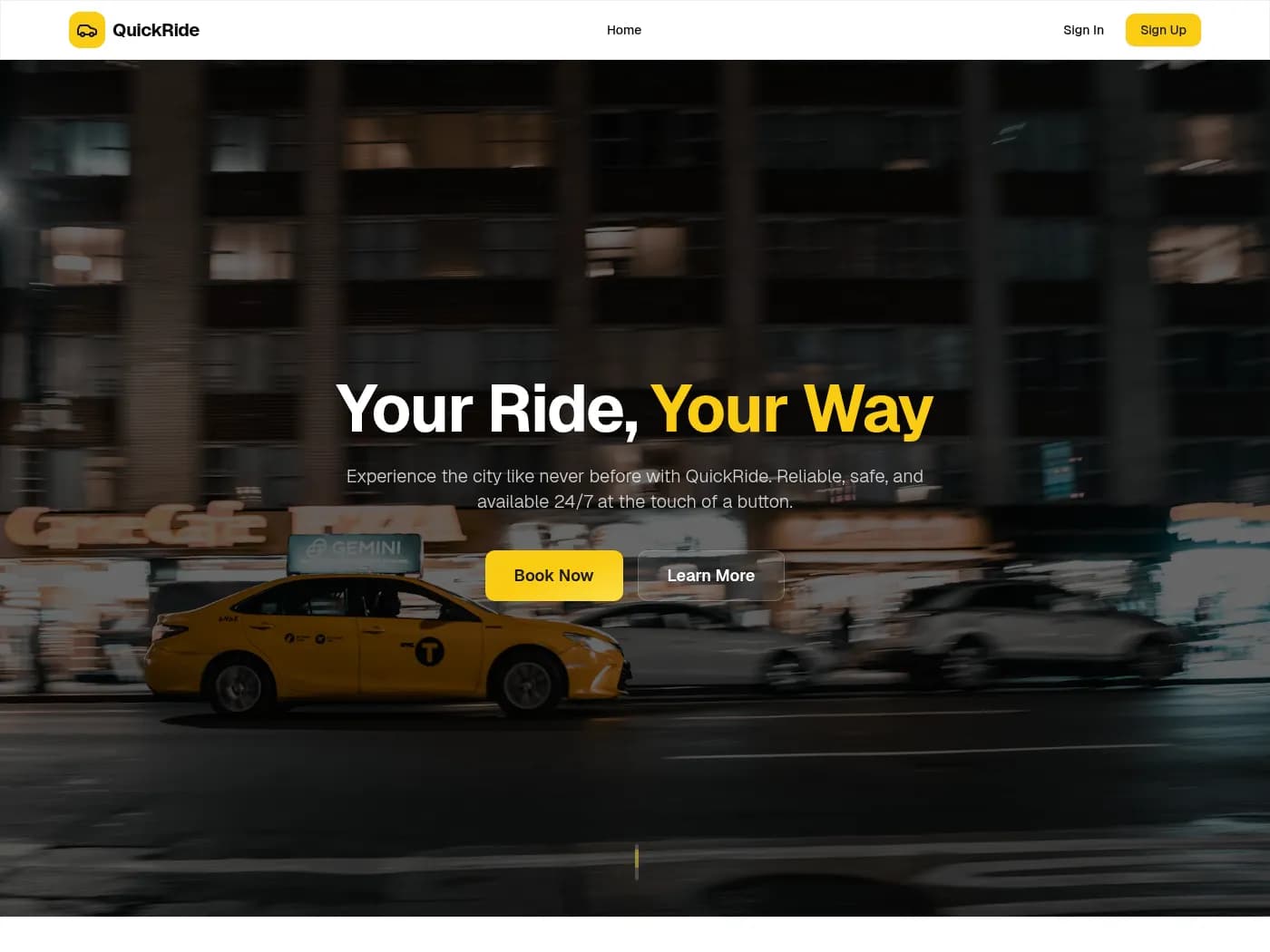 QuickRide Taxi Service
