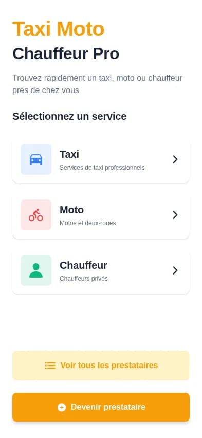 Taxi Moto Chauffeur Pro