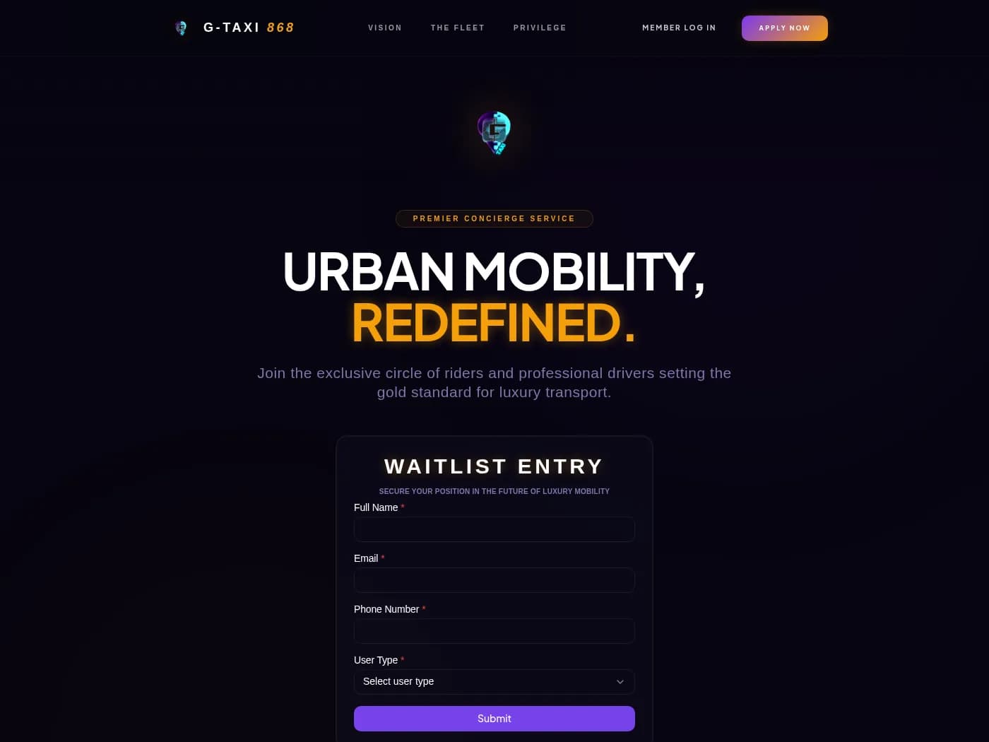 Taxi App Pre-Register