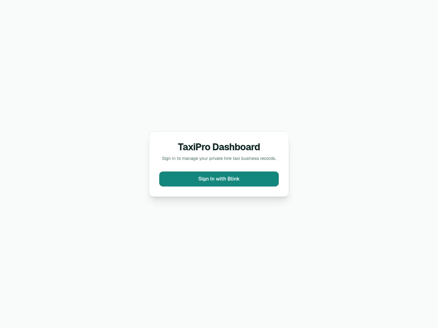 TaxiPro Dashboard