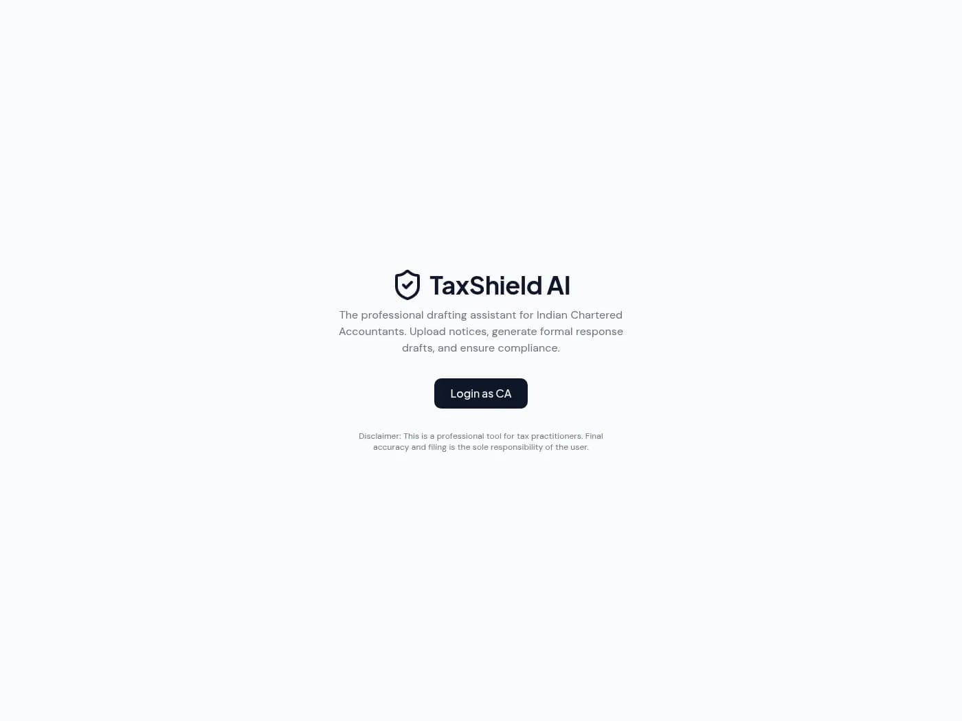 TaxShield AI Drafting Assistant